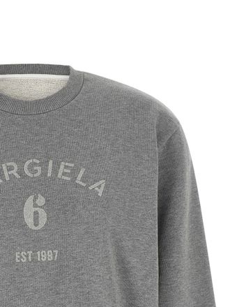 Maison Margiela Logo-Print Sweatshirt - Gray