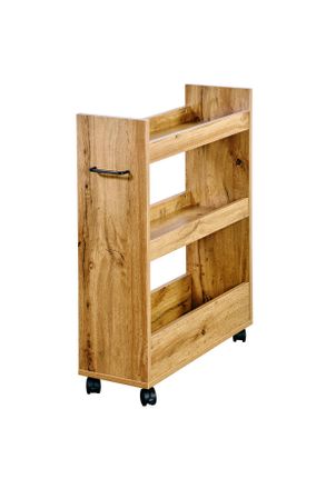 KESPER Allzweckwagen, Eiche, Holzwerkstoff, 3 F&auml;cher, 60x78x22 cm, FSC 100%, Esszimmer, Barm&ouml;bel, Barwagen