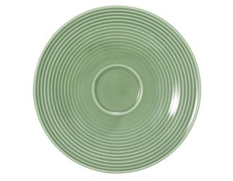 SELTMANN WEIDEN Kombi-Untertasse gro&szlig; 16,5 cm Beat Salbeigr&uuml;n - Porzellan, Modern, Rau, Mikrowellengeeignet, Sp&uuml;lmaschinenfest, 16.5 cm, 2 cm, Rund, Gestreift, Porzel