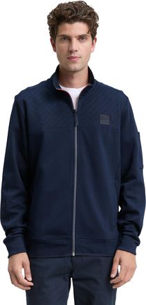 Tom Tailor Herren 1047801 Sweatjacke mit Stehkragen, 10668-Sky Captain Blue, XXL