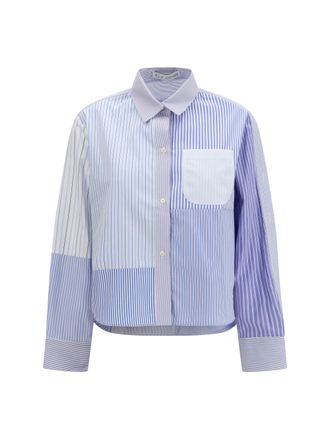E.L.V. Denim Womens Shirt Emilie Multi Blue Cotton
