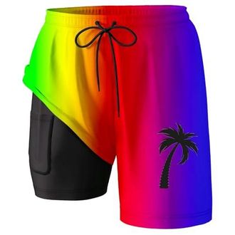 Generic Maillot de bain d&eacute;t&eacute; &agrave; manches courtes pour homme avec imprim&eacute; animal Capybara Mental State, lilas, 5XL