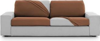 Eysa Bi-elastischer Sofabezug für Sitzfläche und Rückenlehne, Größe XXL, Orange, Harlem-Design