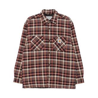 Carhartt Work in Progress Homme, Chemises, Multicolore, Taille: XL Veste Bordeaux Soie & Nylon