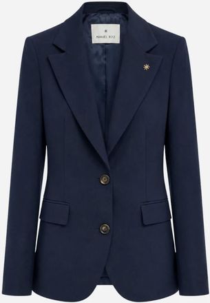 Manuel Ritz Femme, Vestes, Bleu, Taille: 40 FR Blazer Monopetto Stretch