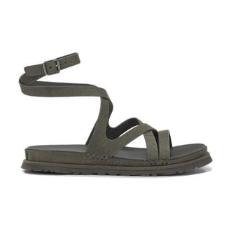 UGG GoldenGaze Gepr&auml;gte Kn&ouml;chelriemen-Sandalen - - Shoes - Damen - Gr&uuml;n - 36 EU