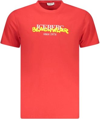 Iceberg Kurz&auml;rmeliges T-Shirt - - Tops - Herren - Rot - XL