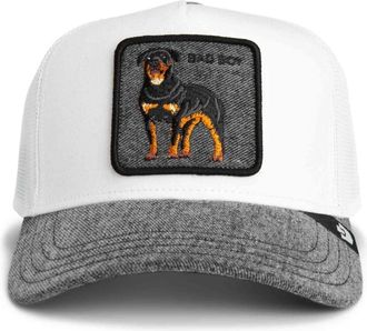 Goorin Brothers unisex, Accessoires, Blanc, Taille: ONE Size Rottweiller Denim Bad Boy Trucker Cap