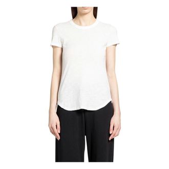 James Perse Femme, Tops, Blanc, Taille: 38 FR Sheer Slub Crew Neck Tee