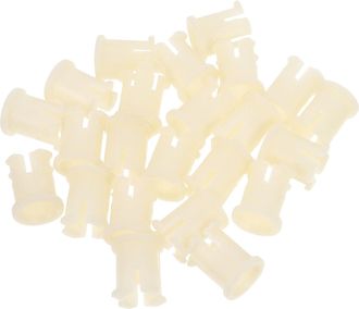 NUOBESTY 30 St&uuml;ck Kunststoff Rollenaufnahmen f&uuml;r B&uuml;rostuhlbeine Lenkrollen Schafteins&auml;tze Wei&szlig;e M&ouml;bel Rollenschafth&uuml;lsen zur Reparatur und Schutz von Drehst&uuml;hl