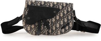 Dior Hobo Bags - Oblique Canvas Saddle Messenger Bag - Gr. unisize - in Blau - f&uuml;r Damen