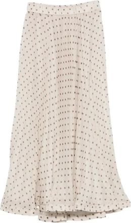 P.A.R.O.S.H. P.a.r.o.s.h., Femme, Jupes, Blanc, Taille: 38 FR Chiffon Pleated Skirt