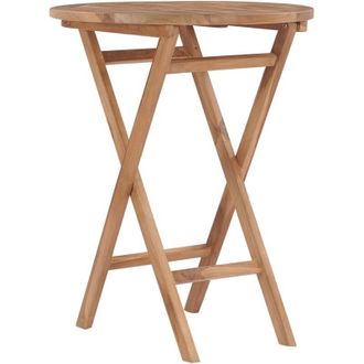 vidaXL Gartentisch Klappbar 60 cm Massivholz Teak vidaXL