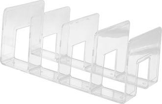 DOITOOL Transparenter Dokumenten Organizer Aufbewahrungsregal f&uuml;r B&uuml;ro Schreibtisch B&uuml;cher und Aktenordnung Praktischer Magazinhalter f&uuml;r Schule und Zuhause