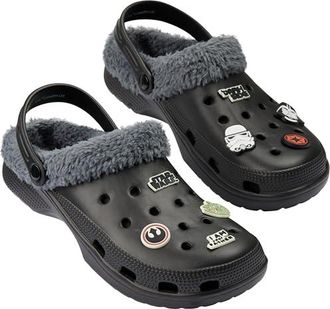 Disney Star Wars Sabot Homme, Chaussures Homme Hiver avec Pins Amovibles - Cadeau Homme et Ado (Noir, 42/43 EU)