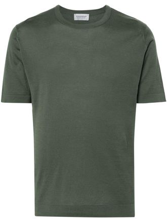 John Smedley t-shirt Lorca à fines nervures - Vert
