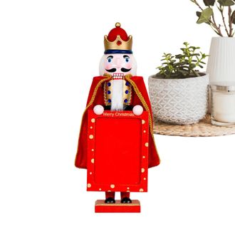 Generico King Nutcracker Holzfigur, 30,5 cm, Weihnachtsstatue, saisonale Weihnachtsstatue, Kamin-Dekoration f&uuml;r Zuhause, Schreibtisch, Schlafzimmer, Torment, W