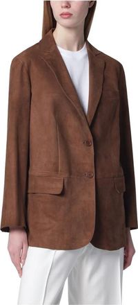 Salvatore Santoro Femme, Vestes, Brun, Taille: 38 FR Blouson aviateur en cuir vieilli