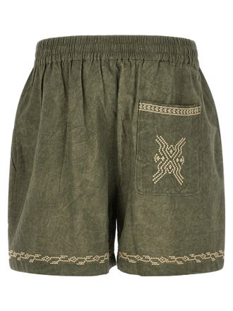 Isabel Marant Mens Bicolor Cotton Bermuda Shorts