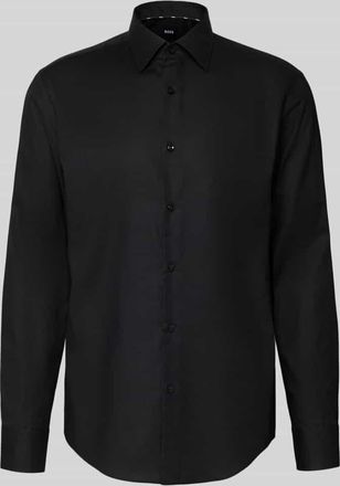 HUGO BOSS Regular Fit Businesshemd aus Baumwoll-Mix Modell JOE