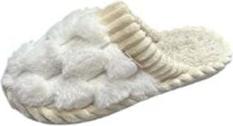 Generic Chaussons Femme 42 Pantoufle Femmes Hiver Dames D&eacute;contract&eacute; en Peluche Fond Plat Dames Maison Pantoufles en Peluche Pantoufles Chaudes Chausson Femme 