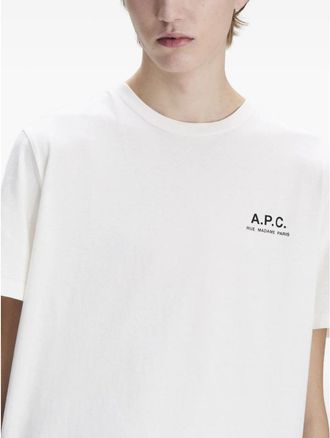A.P.C. Logo-Embroidered T-Shirt - White