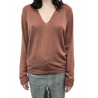 Rick Owens Femme, Pulls, Brun, Taille: 40 FR Pull V-neck
