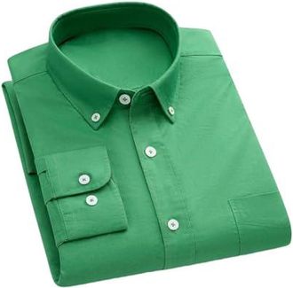 Generic Chemise &agrave; manches longues pour homme, coupe classique, poche simple, coupe ajust&eacute;e, haut d&eacute;contract&eacute;, tissu Oxford doux et solide pour le bureau, C282