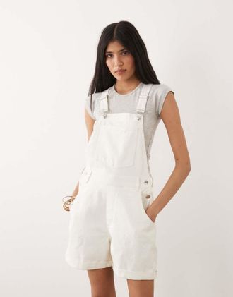 Miss Selfridge Combishort style salopette - &Eacute;cru-Bleu