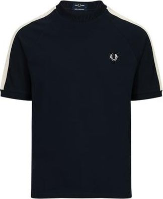 Fred Perry T-shirt &agrave; bandes contrastantes torsad&eacute;es en piqu&eacute; de coton