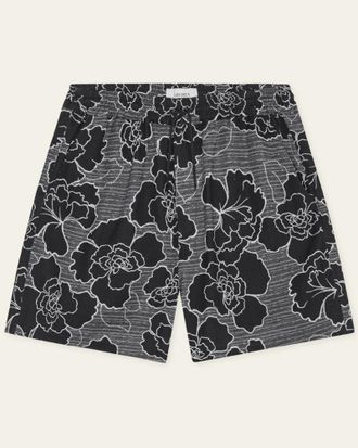 Les Deux Legere Bermudashorts mit floralem Print und Leinenanteil in