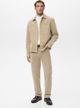 Mango Pantalon velours côtelé regular-fit sable - Homme - 38 - MANGO MAN