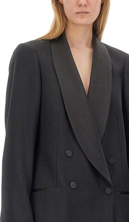Dries Van Noten Double-Breasted Tailored Blazer - Black