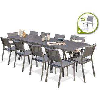 DCB Garden Stockholm - Ensemble repas de jardin 12 places en aluminium Dcb Garden