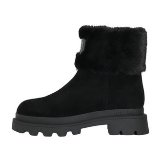 Blauer Schwarze Wildleder Winterstiefel Damen - - Shoes - Damen - Schwarzk - 38 EU