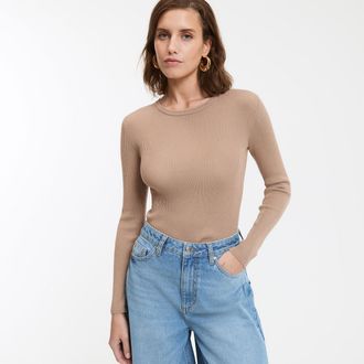 La Redoute Collections Pull Col Rond En Fine Maille
