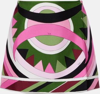 Pucci Bedruckter Minirock aus Seidensatin