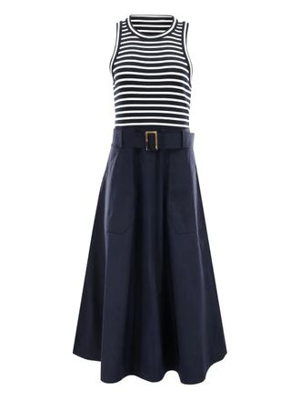 Veronica Beard robe Jordyn à taille ceinturée - Bleu