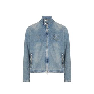 Courr&egrave;ges Veste City Shadow &agrave; logo en denim de coton