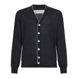 Brunello Cucinelli Leichte Strickjacke - - Knitwear - Herren - Grau - 2XL