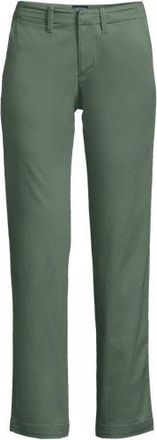 Lands End 7/8-Chinos mit geradem Bein Mid Waist, Damen, Größe:42 regular, Grün, by Lands End