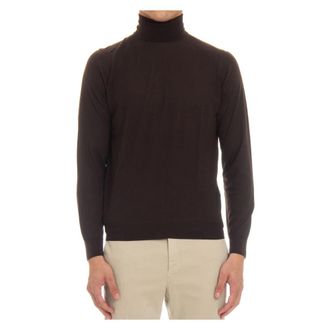 Drumohr Brauner Pullover Extrafeine Wolle Rollkragen - - Knitwear - Herren - Braun - XL
