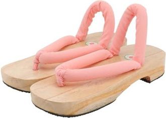 Garneck Sandales Femme Bois Antidérapantes Semelle Plate Style Japonais Confortables et Légères pour Plage été Adaptées