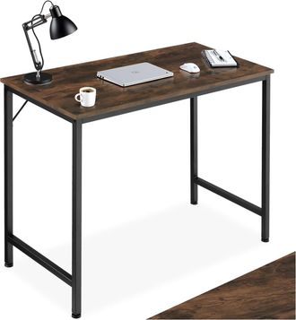 TecTake Schreibtisch, Computertisch, B&uuml;rotisch, PC Tisch, M&ouml;bel f&uuml;r Arbeitszimmer, Home Office, B&uuml;ro, Kleiner Schreibtisch, Tischgestell mit Tischplatte - Ind