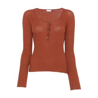 Roberto Collina Gerippter Baumwollpullover - - Tops - Damen - Orange - M