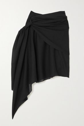 Supriya Lele Asymmetrischer Minirock Aus Einer Wollmischung - Schwarz