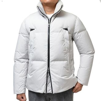 Herno Mens Gray Polyester Coat Clothing
