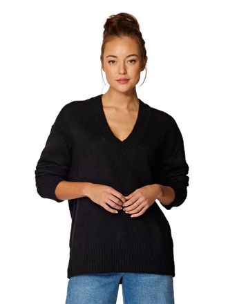 Mavi V Neck Sweater; Black