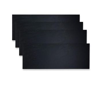 Lebrun Couverts - 4 Assiettes Ardoise Rectangulaire - Parfait pour vos Planches Apéro ou vos Plateaux de Fromage et Charcuterie - Service Qualité Restauratio