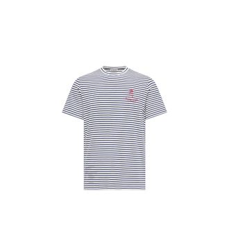 Moncler Moncler T-shirt Ray&eacute; En Coton Et Modal, Homme, Multicolore, Taille: 3xl